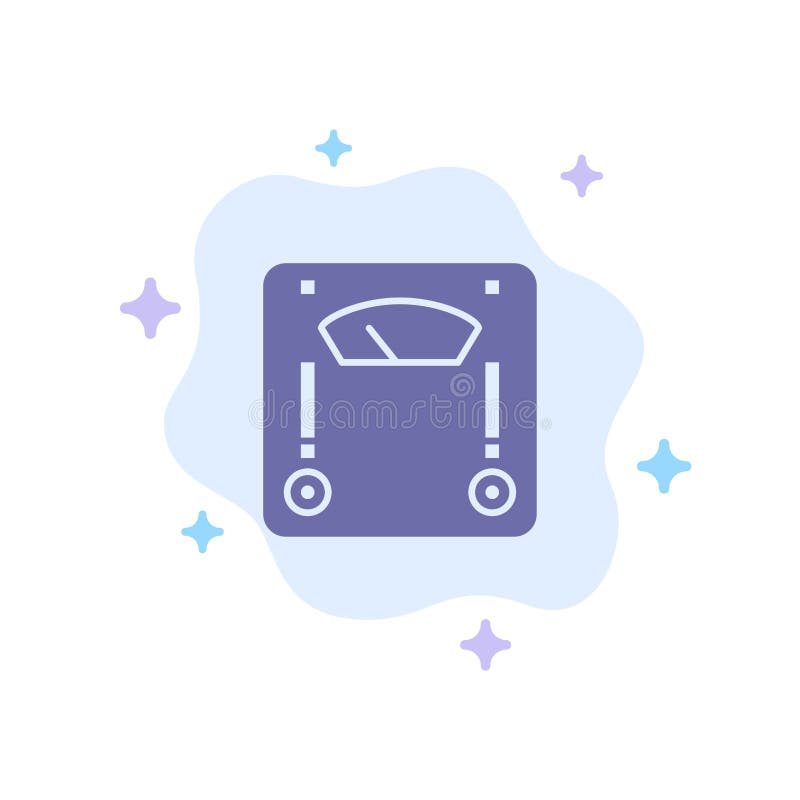 Machine, Scale, Weighing, Weight Blue Icon on Abstract Cloud Background ...