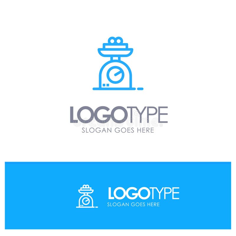 Machine, Scale, Weighing, Weight Blue Logo Line Style Stock Vector ...