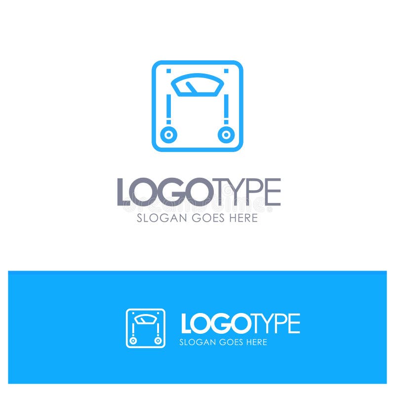 Machine, Scale, Weighing, Weight Blue Logo Line Style Stock Vector ...