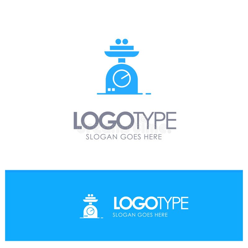Machine, Scale, Weighing, Weight Blue Logo Line Style Stock Vector ...