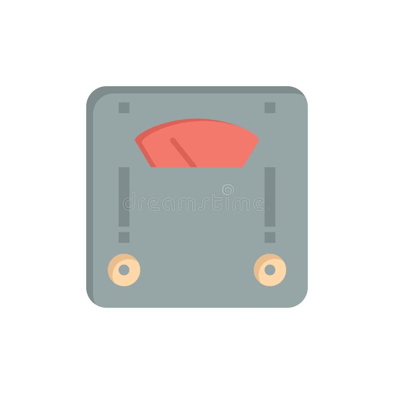 Machine, Scale, Weighing, Weight Flat Color Icon. Vector Icon Banner ...