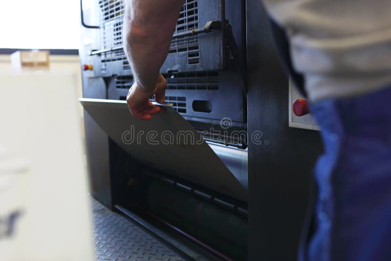 Machine Service. Maintenance of the Printing Machine. Stock Photo ...