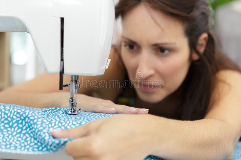 Machine Sewing Zipper in Studio Stock Image - Image of dressmaker, seamstress: 279022579