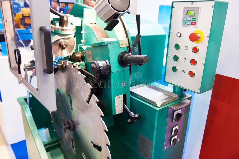 Machine for Sharpening Circular Saw Blades for Wood Work Stock Image ...