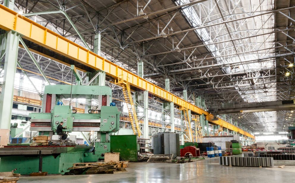 Machine shop stock image. Image of manufacture, line - 26321705