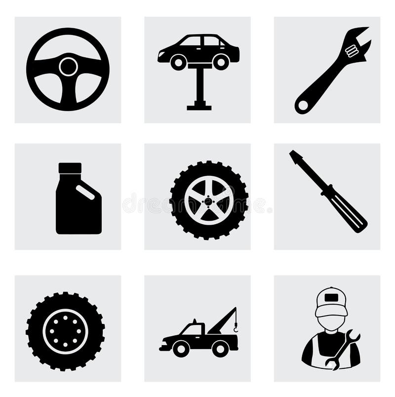 Auto service icons stock vector. Illustration of gear - 40082251