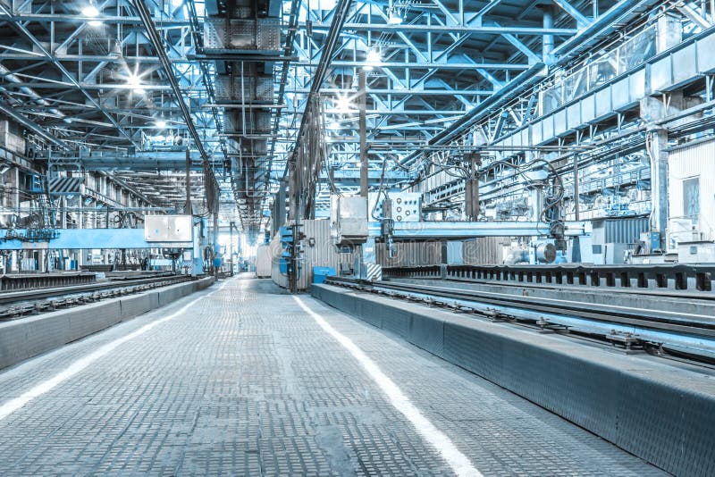 Machine Shop of Metallurgical Works Stock Image - Image of equipment ...