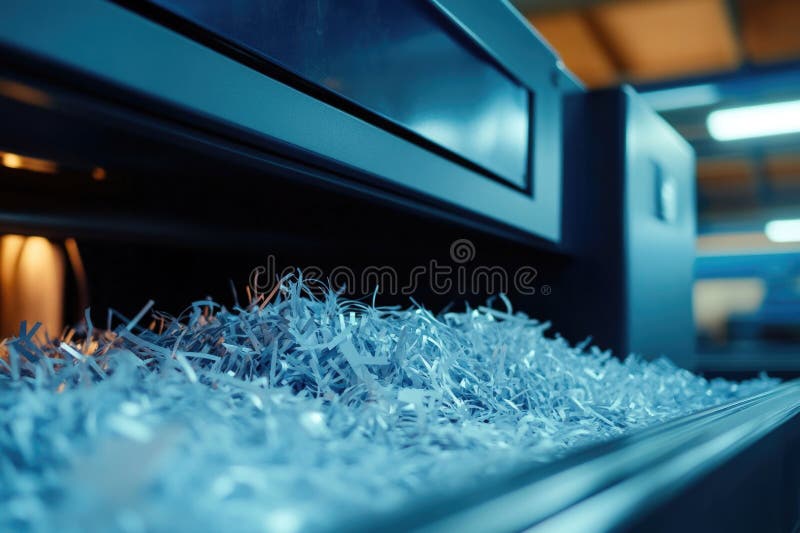Machine with Shredded Paper Stock Photo - Image of shredder ...