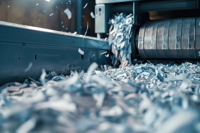 A Machine with Shredded Paper Stuck To Its Surface Stock Photo - Image ...