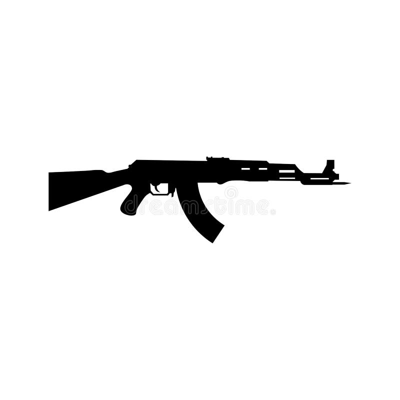 Machine Sign Black Icon Ak 47. Vector Illustration Eps 10 Stock ...