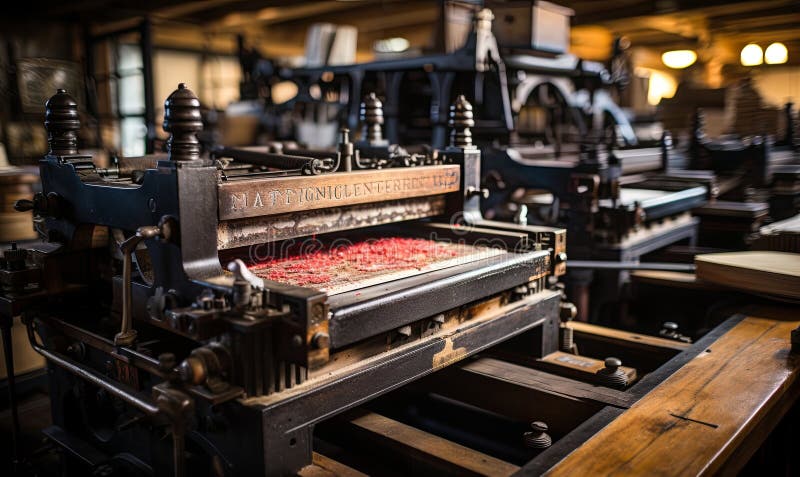 Machine Sitting Inside Building Stock Photo - Image of machine, factory ...