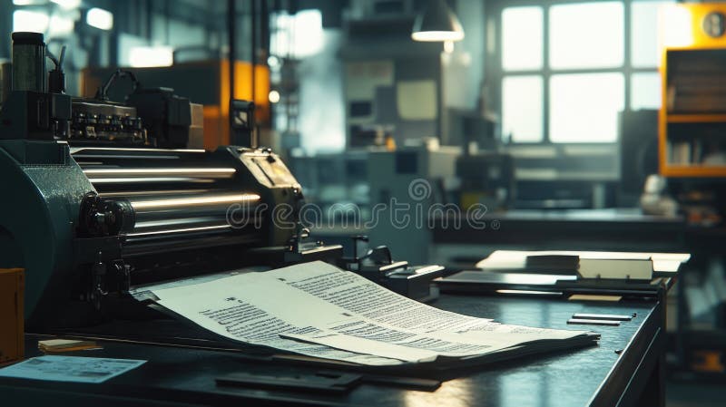 A Machine Sitting on a Table, Perfect for Office or Home Use Stock ...