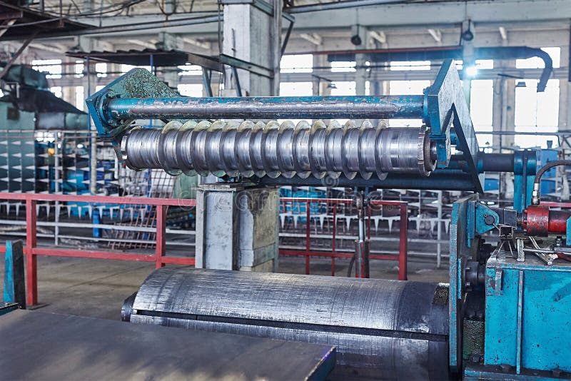 Machine for Slitting Steel Sheet Stock Image - Image of processing ...