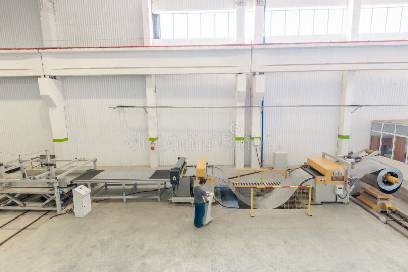 Machine for Slitting of Steel Sheets Editorial Stock Image - Image of ...