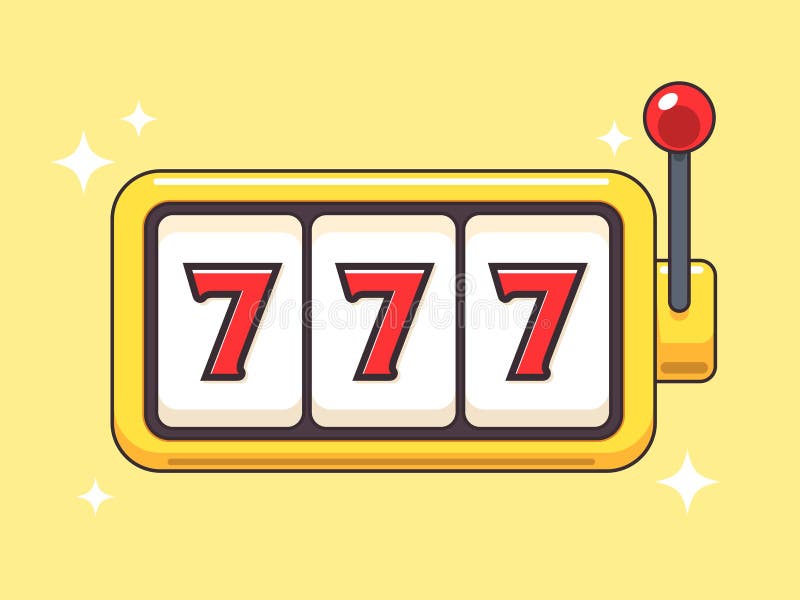 A Machine Slot Showing Number 777. Vector Illustration Stock ...