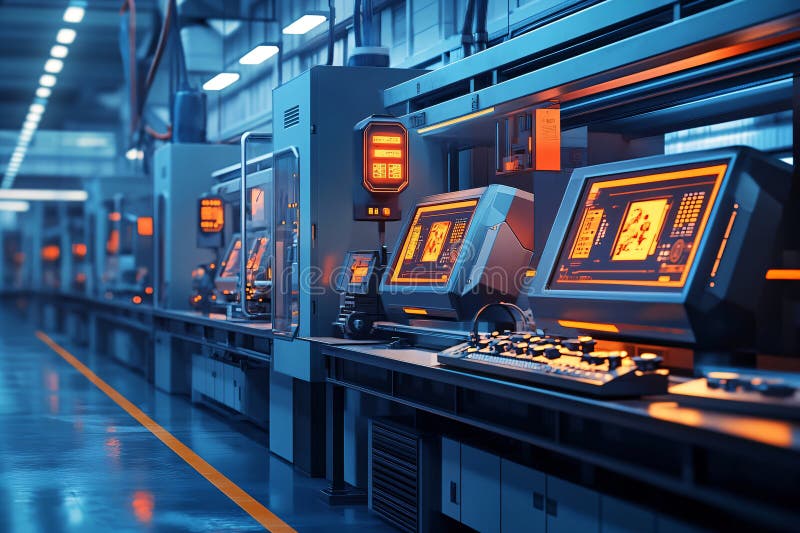 Machine in Smart Factory Manufacturing. Ecosystem of Machines and ...