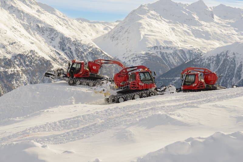 Machine for Snow Preparations Stock Image - Image of plowing, machinery ...