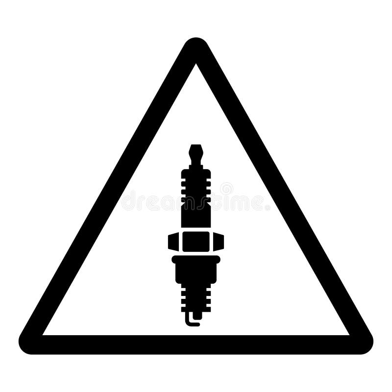 Spark Plug Symbol Sign,Vector Illustration, Isolate on White Background ...