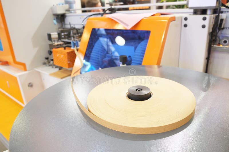 Machine for Sticking on Adhesive Tape Stock Photo - Image of paste ...