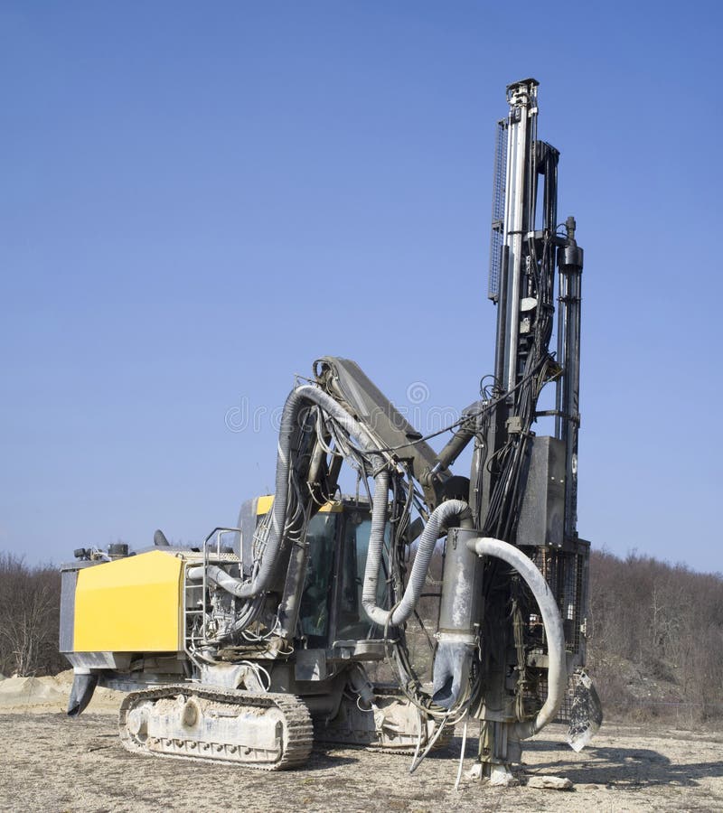 Machine for Surface Drill Rig for Quarrying Stock Photo - Image of ...