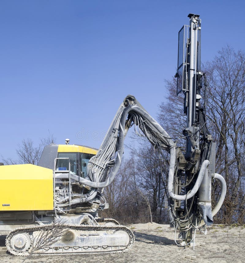Machine for Surface Drill Rig for Quarrying Stock Image - Image of ...