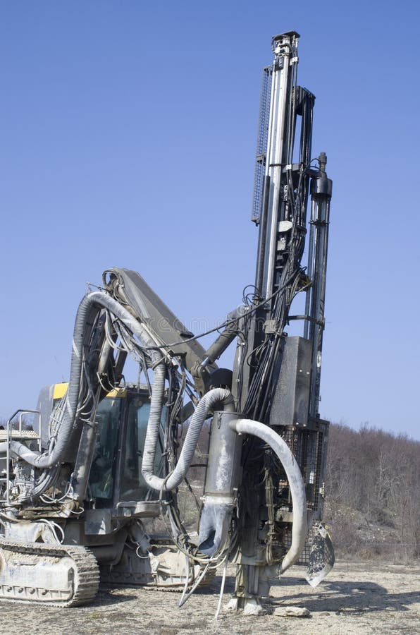 Machine for Surface Drill Rig for Quarrying Stock Photo - Image of hole ...