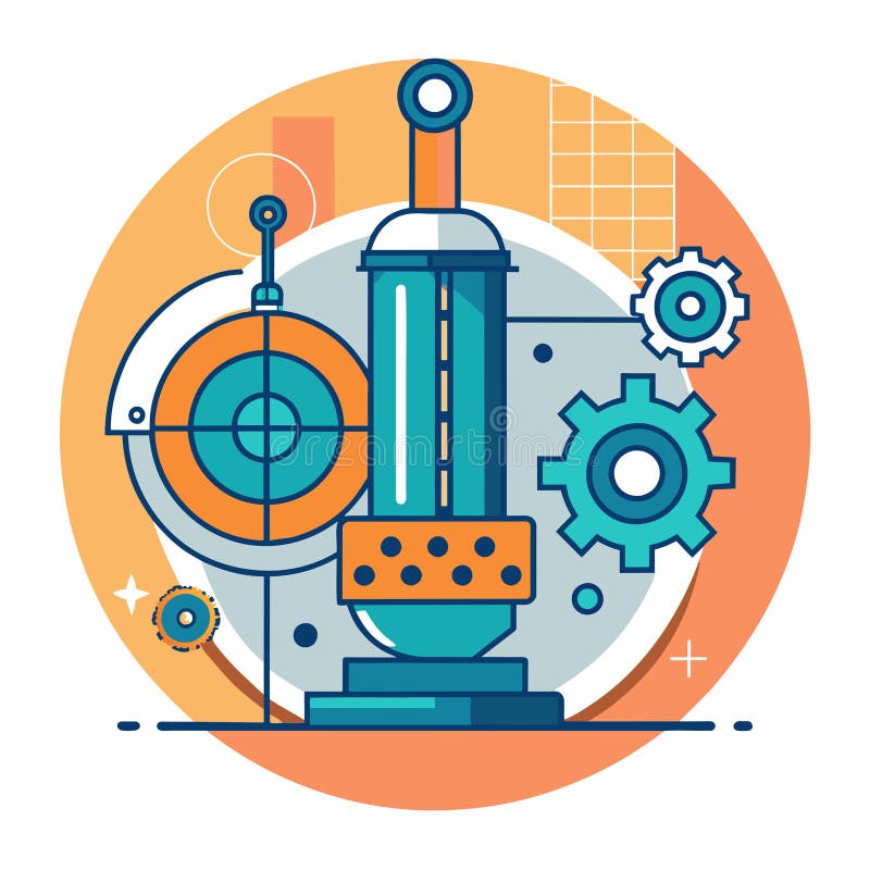 A Machine Surrounded by Interconnected Gears, Showcasing a Complex ...