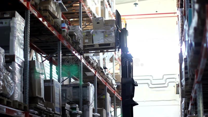 Pallet Rack Warehouse, Logistics Center. Huge, Large Modern Warehouse ...