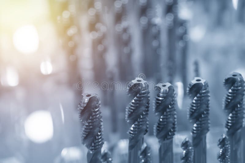 The Machine Tapping Tool for CNC Machine . Stock Photo - Image of light ...