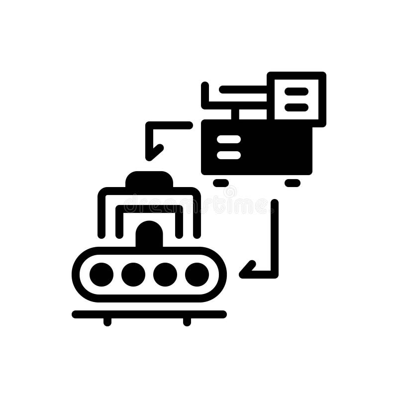 Black Solid Icon for Machine To Machine, Machine and Gadget Stock ...