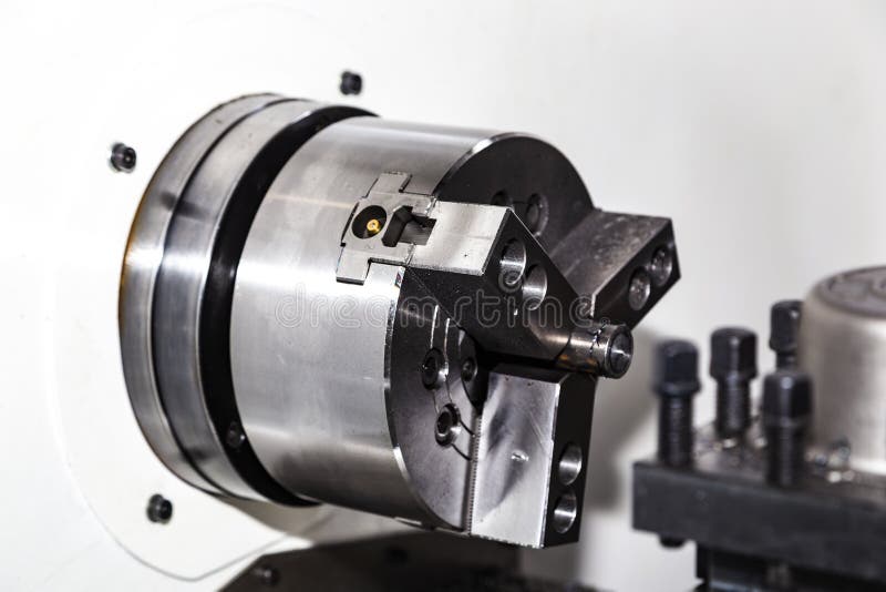 Machine Tool in Metal Factory with Drilling Cnc Machines Stock Photo ...