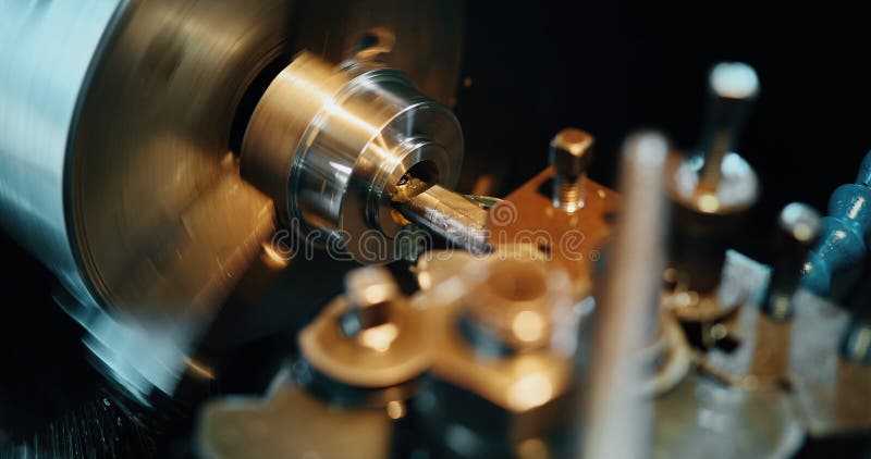 Machine Tool in Metal Factory with Drilling Cnc Machines Stock Image ...