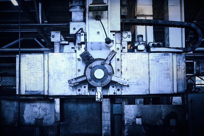 Machine Tool for Metal Processing of Stop Valves Stock Image - Image of ...