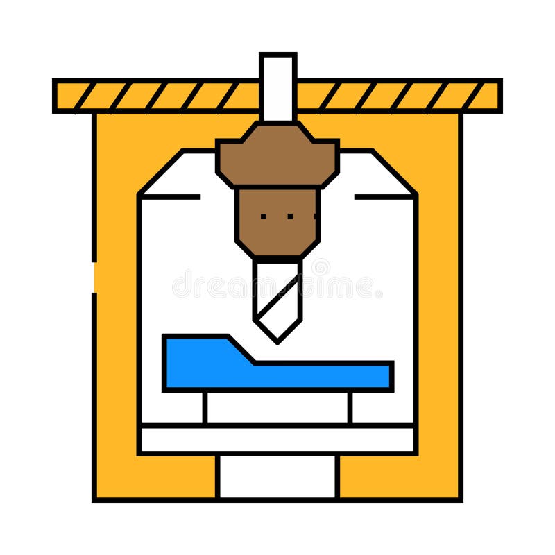 Machine Tooling Mechanical Engineer Icon Color Illustration Stock ...