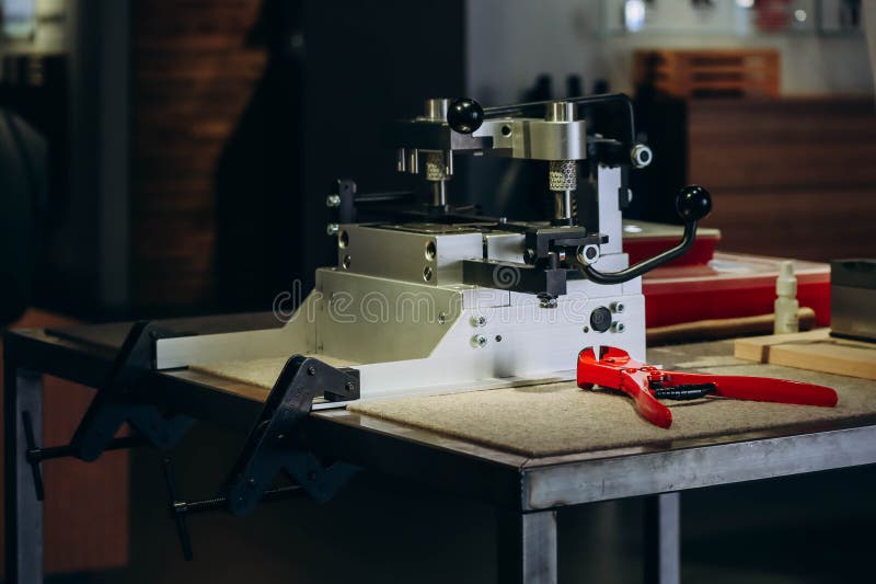Machine and Tools for Assembling Swiss Knives Editorial Photography ...