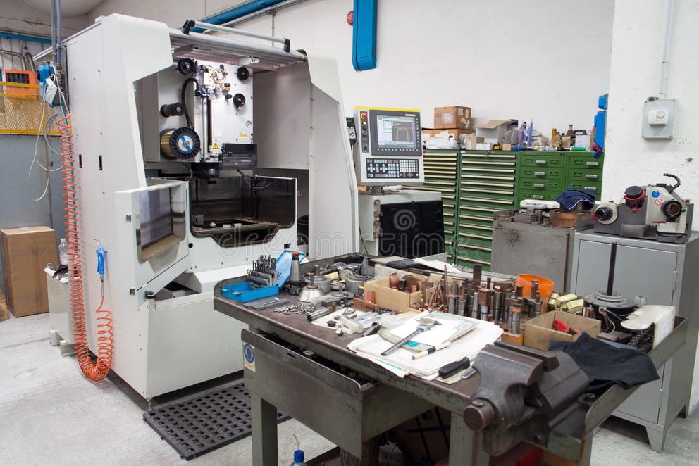 Machine Tools with Computer Numerical Control (CNC) Stock Photo - Image ...