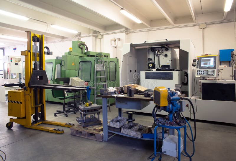 Machine Tools with Computer Numerical Control (CNC) Stock Image - Image ...