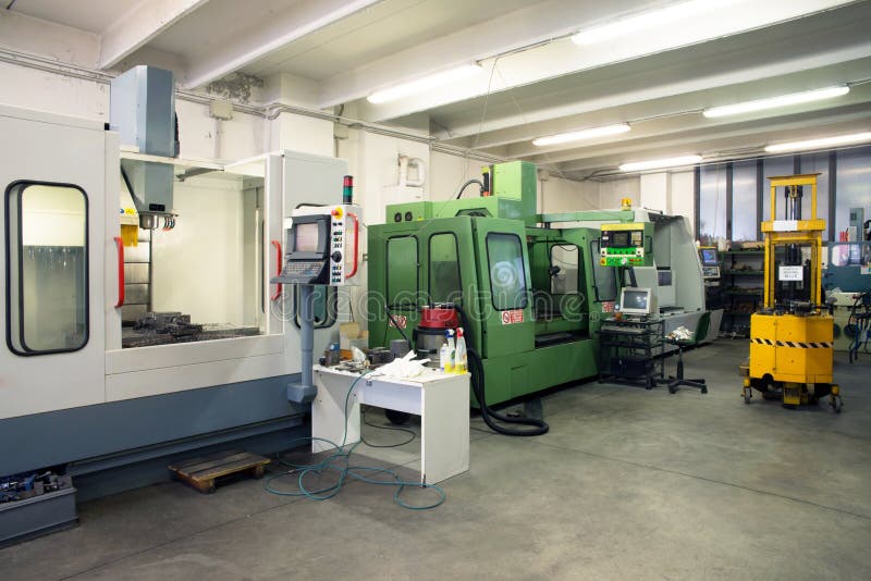 Machine Tools With Computer Numerical Control Cnc Stock Image Image Of Metal Process 78233727