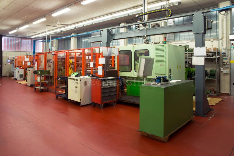 Machine Tools with Computer Numerical Control (CNC) Stock Image - Image ...