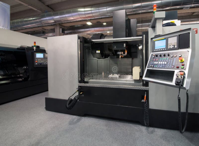Machine Tools With Computer Numerical Control Cnc Stock Image Image Of Computer Engineering 6780