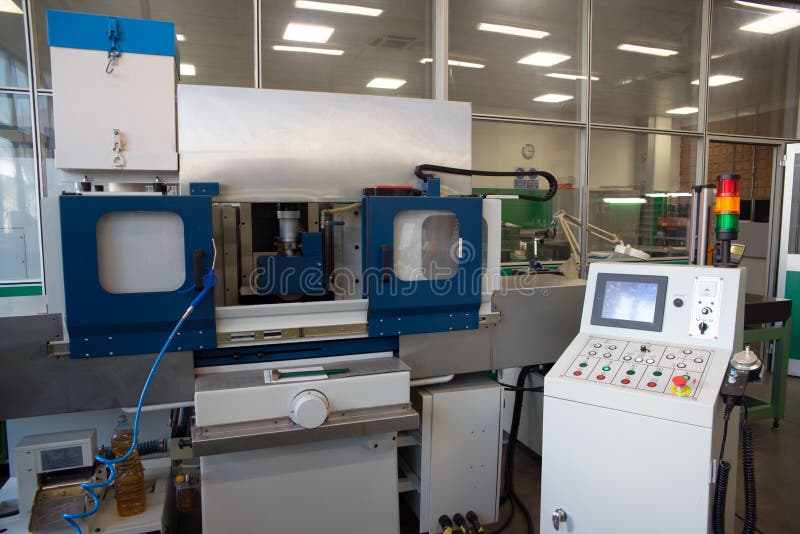 Machine Tools With Computer Numerical Control Cnc Stock Image Image Of Business Machinery