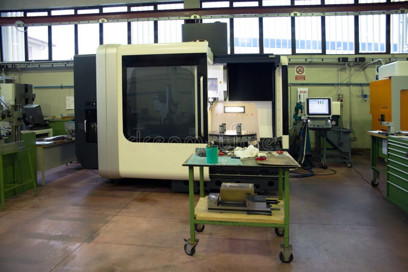 Machine Tools with Computer Numerical Control (CNC) Stock Image - Image of milling, mechanical ...