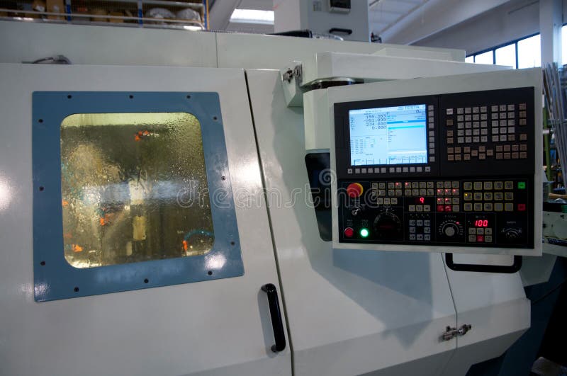 Machine Tools with Computer Numerical Control (CNC) Stock Photo - Image ...
