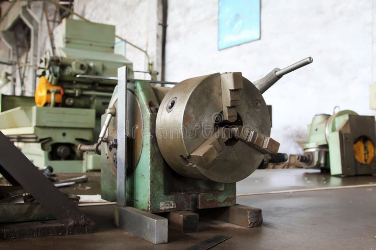 Machine Tools and Die in a Workshop Stock Photo - Image of rust, lathes ...