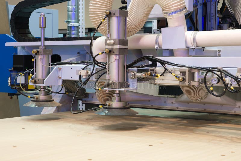Format Cutting Wood Furniture Machine with CNC Stock Image - Image of ...