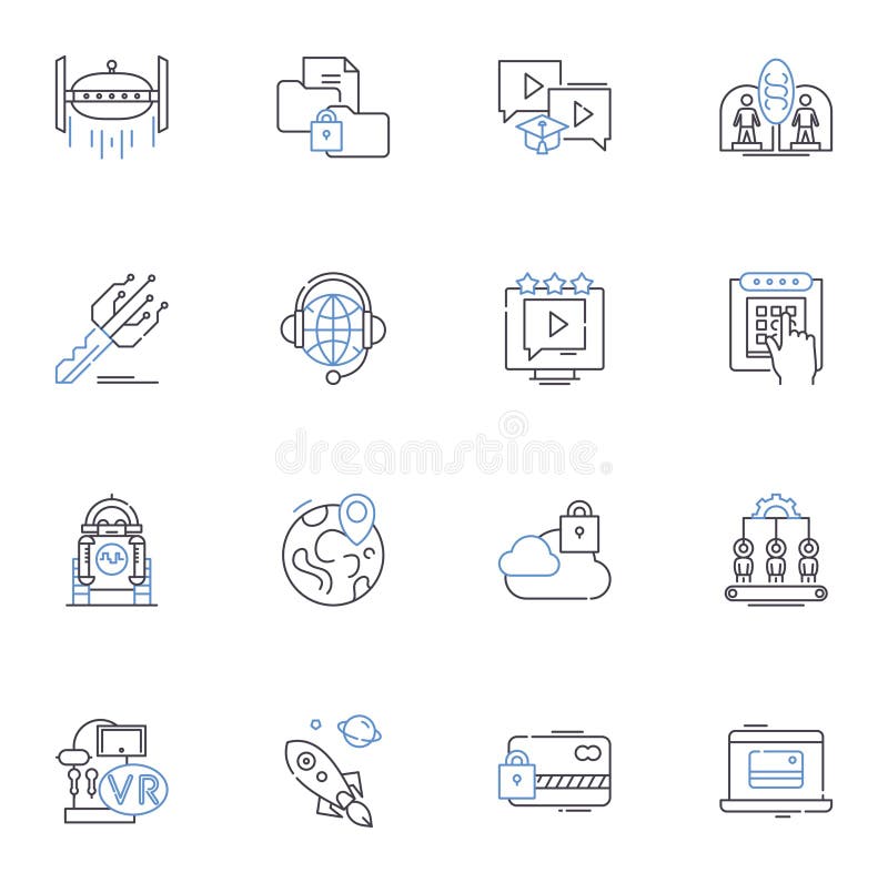 Machine Tools Line Icons Collection. Lathe, Drill, Milling, Boring ...
