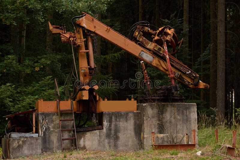 Machine for Transferring Gravel, Spoil for Transport Belts on Blue Sky ...