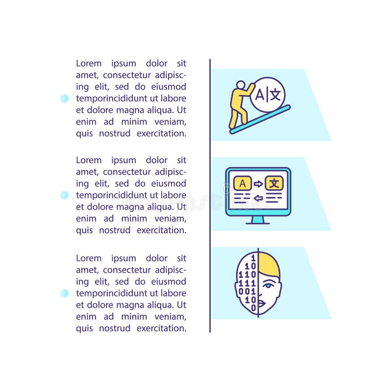 Machine Translation, Flat Vector Illustration. Artificial Intelligence ...