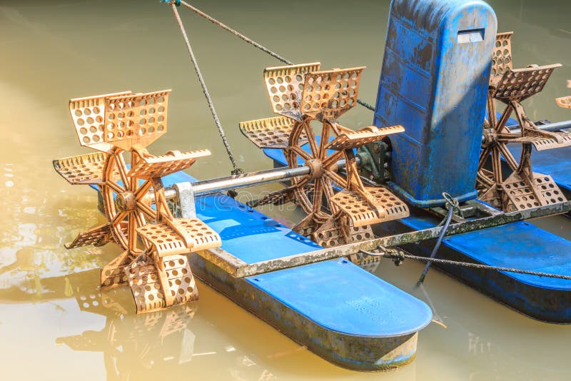 Machine for Treatment Water. Stock Photo - Image of float, waterwheel ...