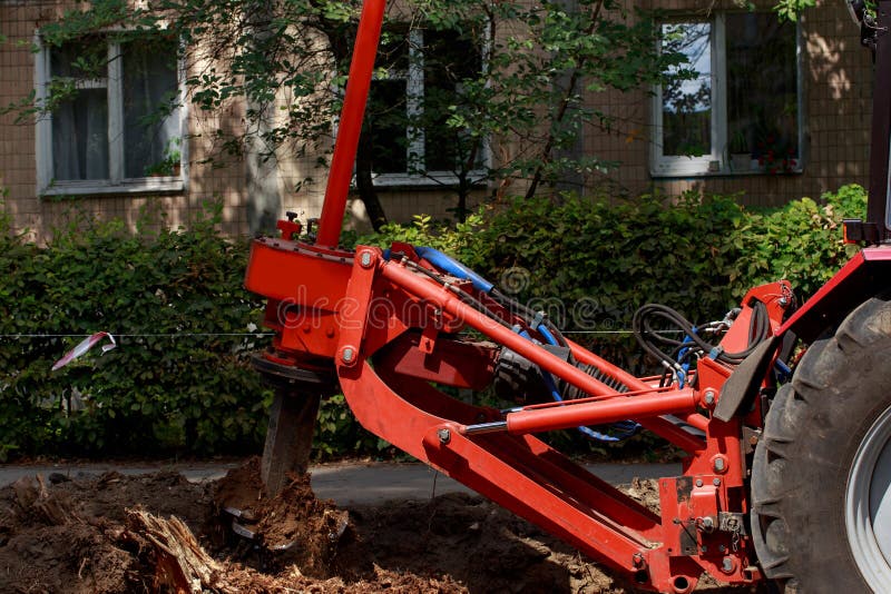 Machine for Uprooting Stumps Stock Image - Image of machine, outdoors ...
